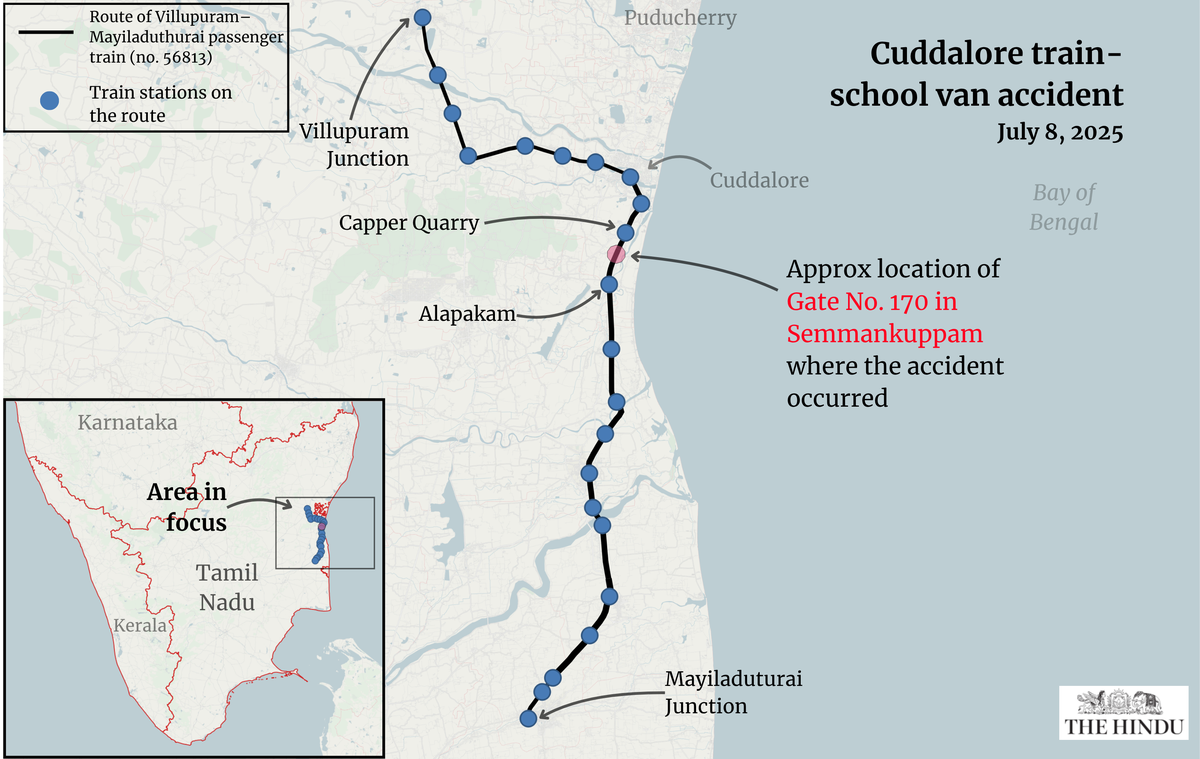 Cuddalore train accident: gate was open when the school van crossed the ...