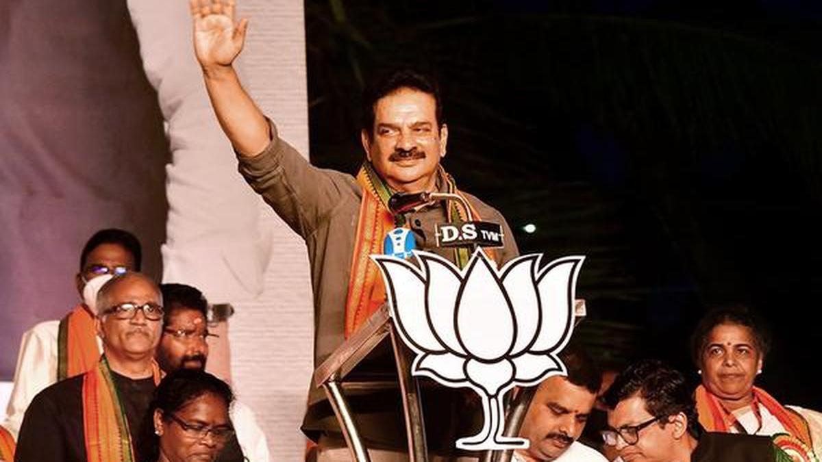 Actor Devan merges his party with BJP - The Hindu