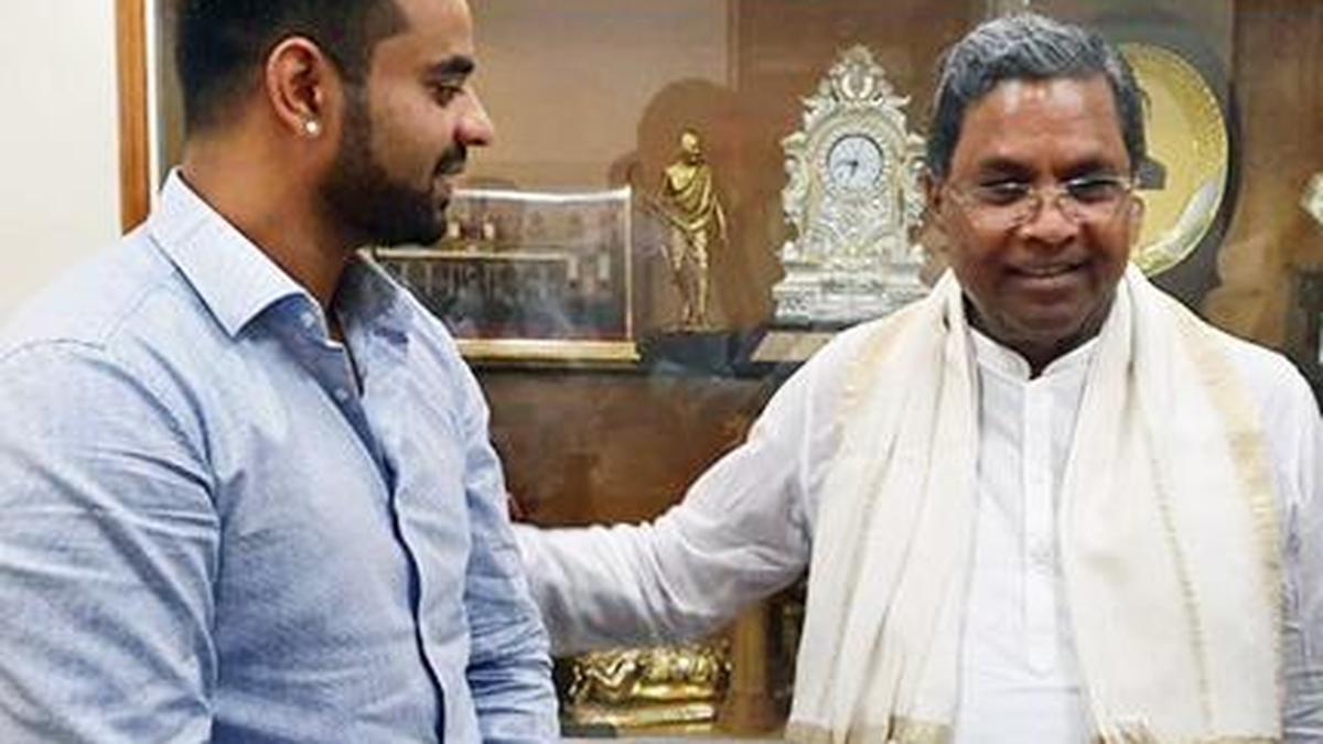 Prajwal calls on top Congress leaders - The Hindu