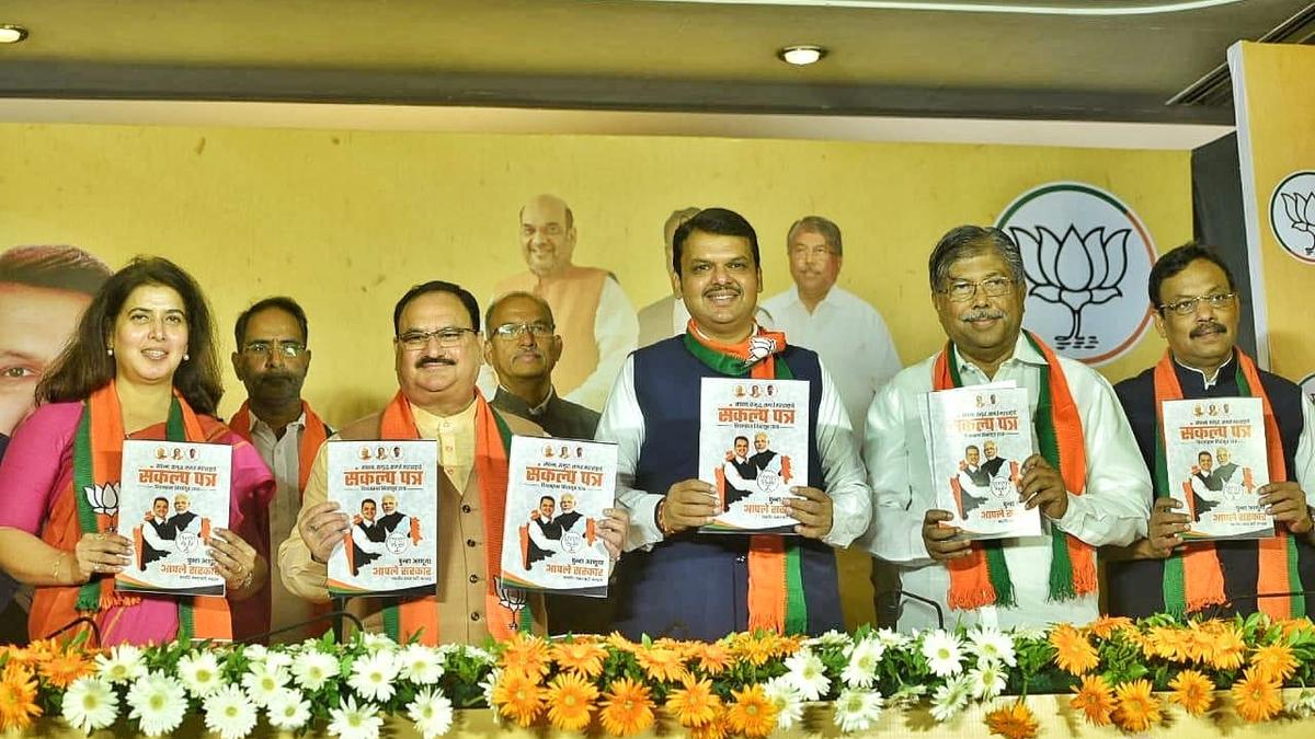 In poll manifesto, BJP promises drought-free Maharashtra - The Hindu