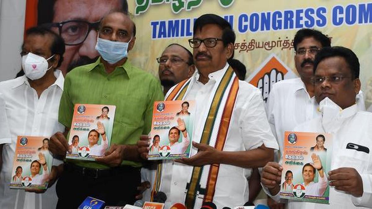Tamil Nadu Assembly polls | Congress manifesto details plan for liquor ...