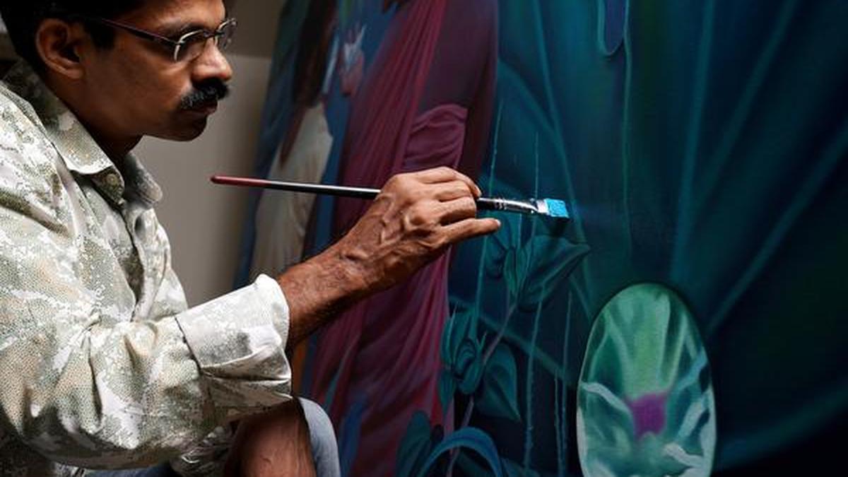 Indian artist woos Swedes with vernacular images and thoughts - The Hindu