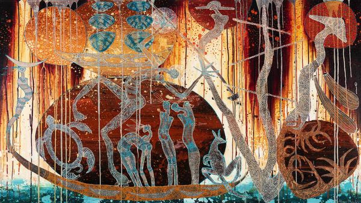 Australian indigenous art that questions colonial history is on focus ...