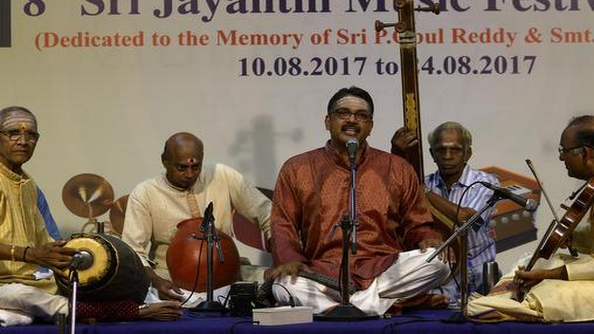 Mohan Santhanam presents vocal concert at Vani Mahal - The Hindu