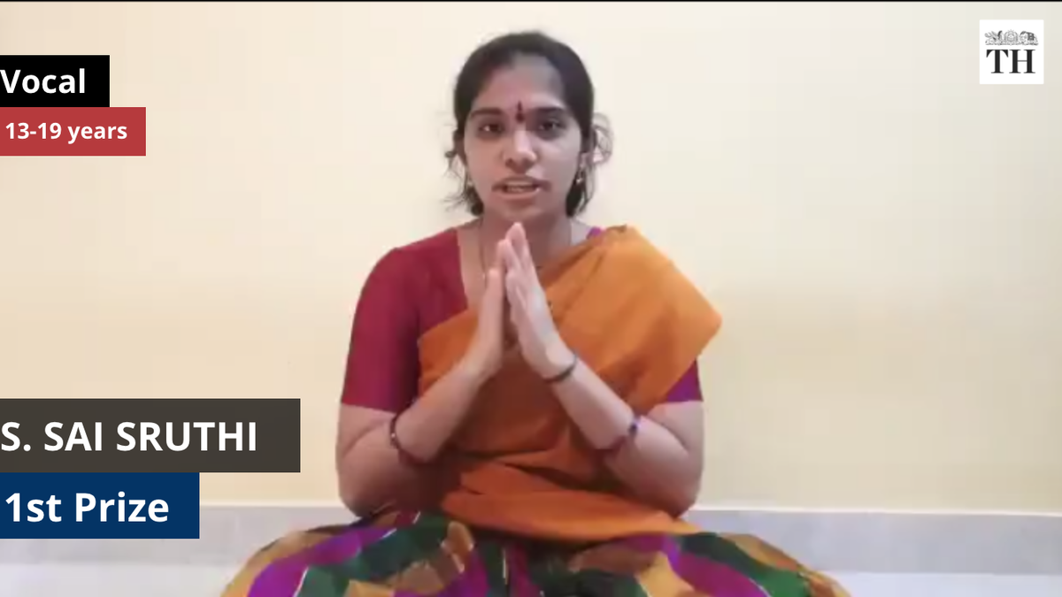 The Hindu Margazhi Classical Music Competition: S.Sai Sruthi, first prize in Vocal, 13-19 years ...