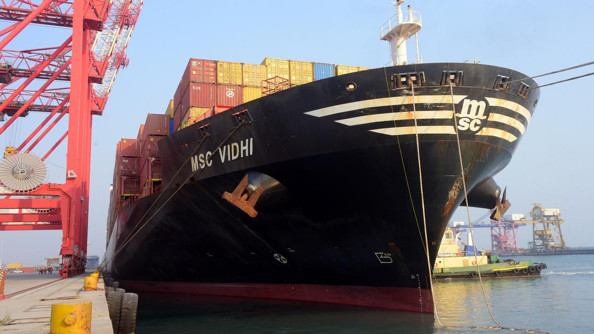 Longest container vessel calls at VOC Port - The Hindu