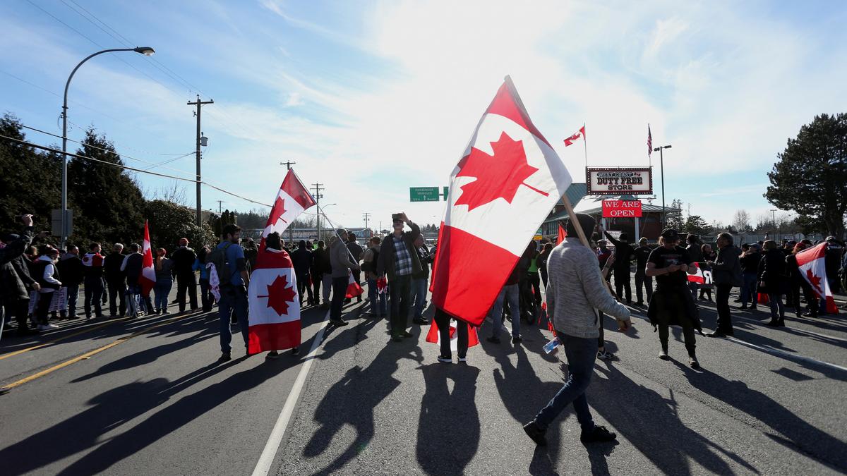 Key US-Canada border crossing reopens after Covid protests - The Hindu