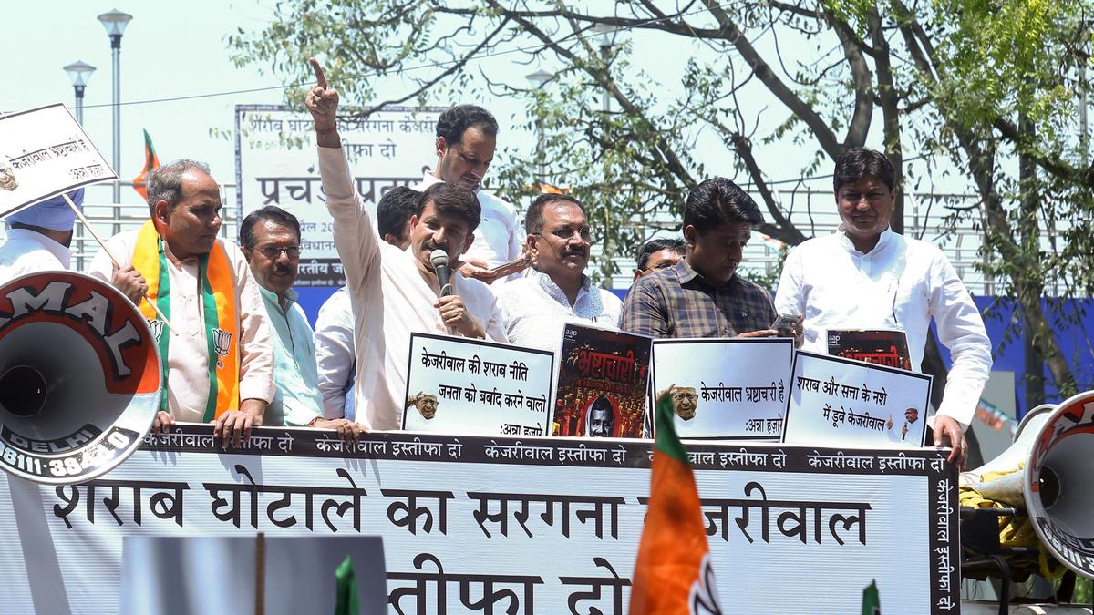 Fear visible on Kejriwal’s face, says BJP, holds protest outside ...