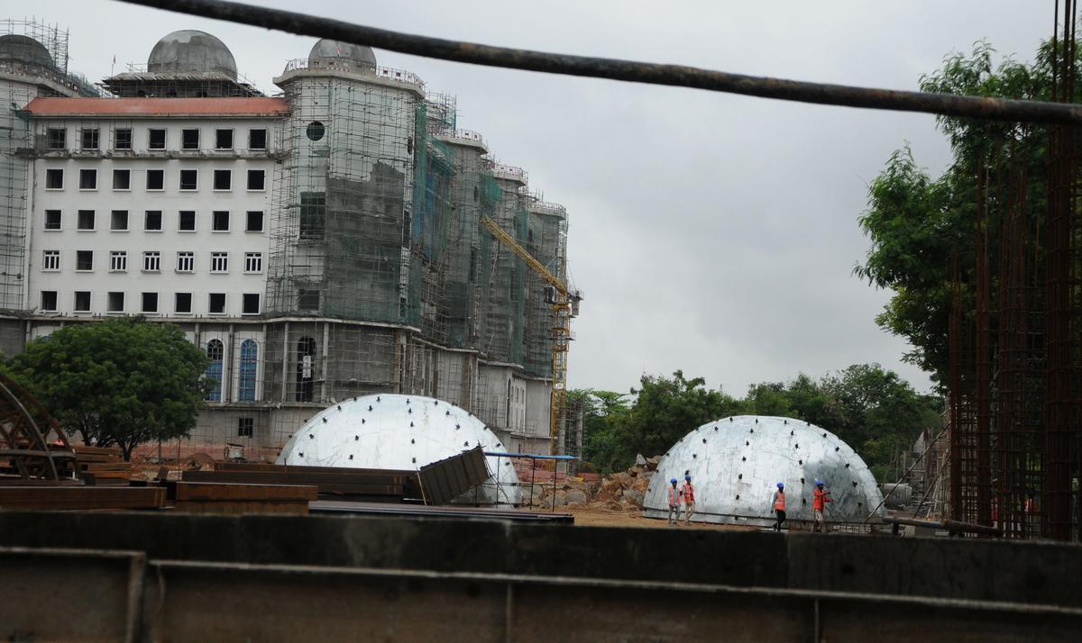 Works for new Secretariat progressing at brisk pace - The Hindu