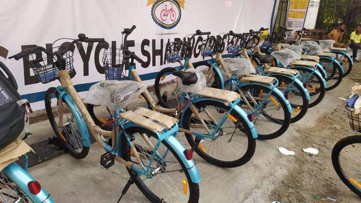 Trial run of public bicycle sharing system starts in U.T. - The Hindu