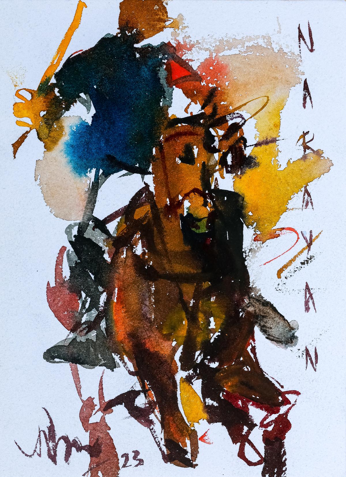 Get ringside seats to equine beauty with artist M Narayan - The Hindu