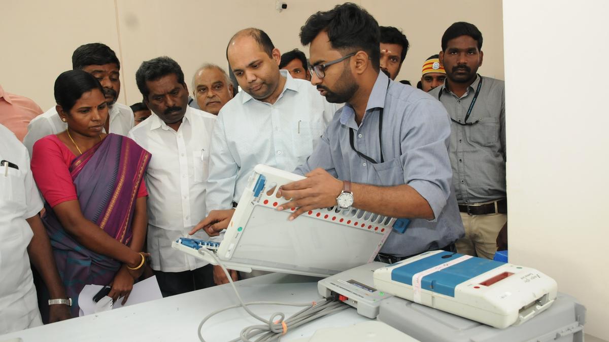 Erode East by-poll | First-level checking of EVMs begins in Erode - The ...