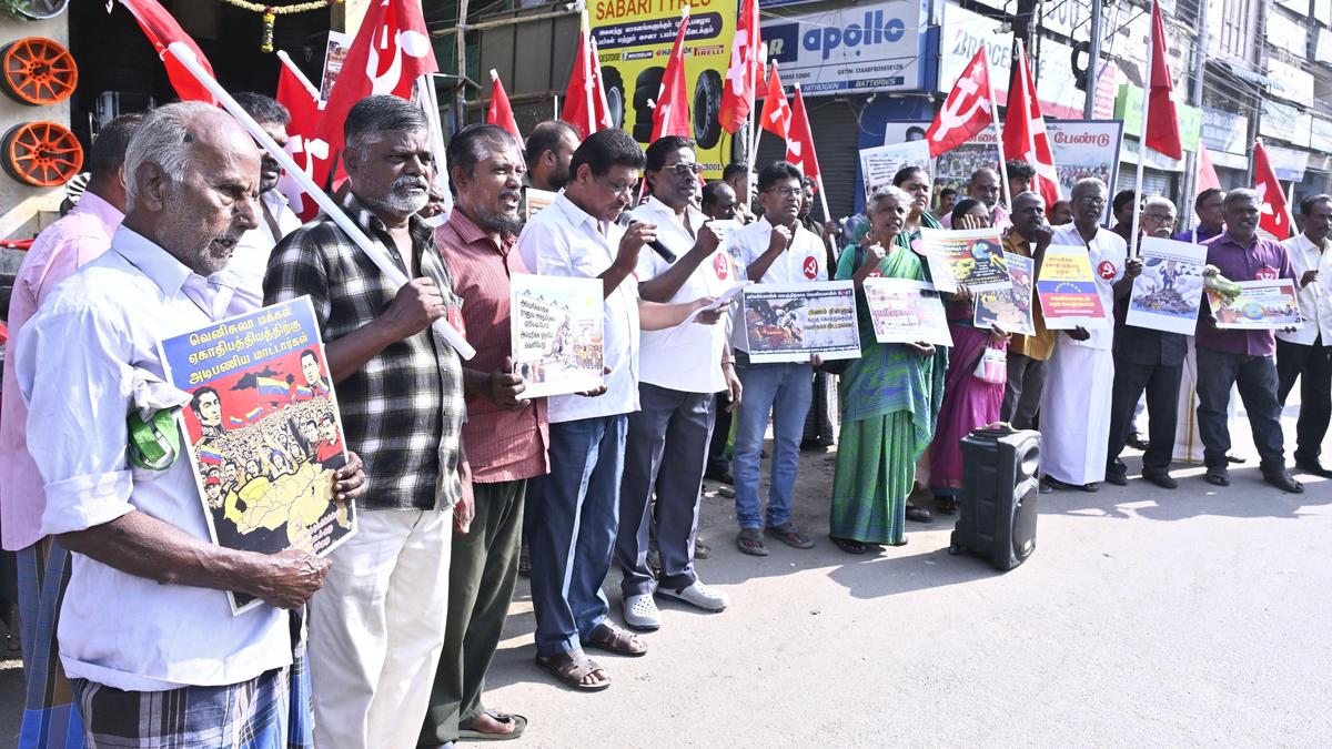 Left parties stage protest against U.S.’s military aggression in ...