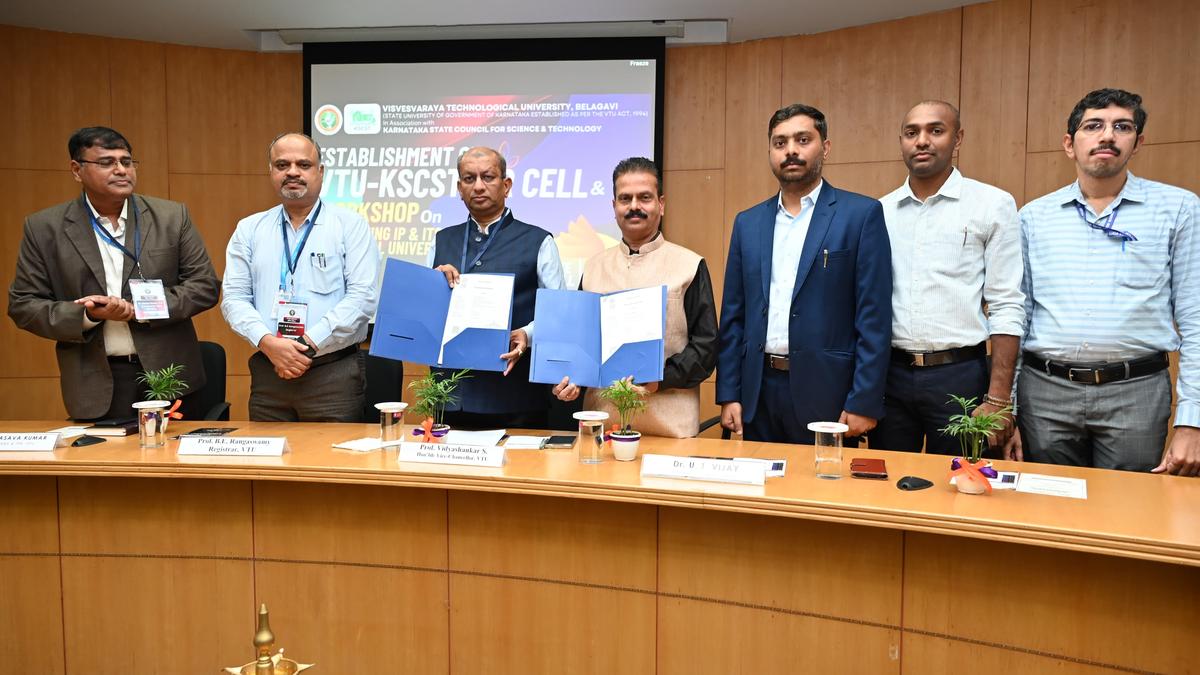 IPR Cell inaugurated in Belagavi; VTU, KSCST sign MoU - The Hindu