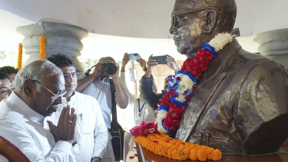 Congress President Kharge visits Ambedkar’s memorial and Maulana Azad’s ...