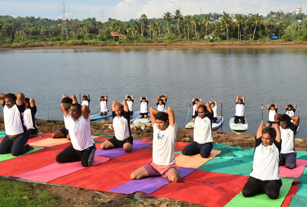 Coast Guard personnel undergo yoga training ahead of the International ...