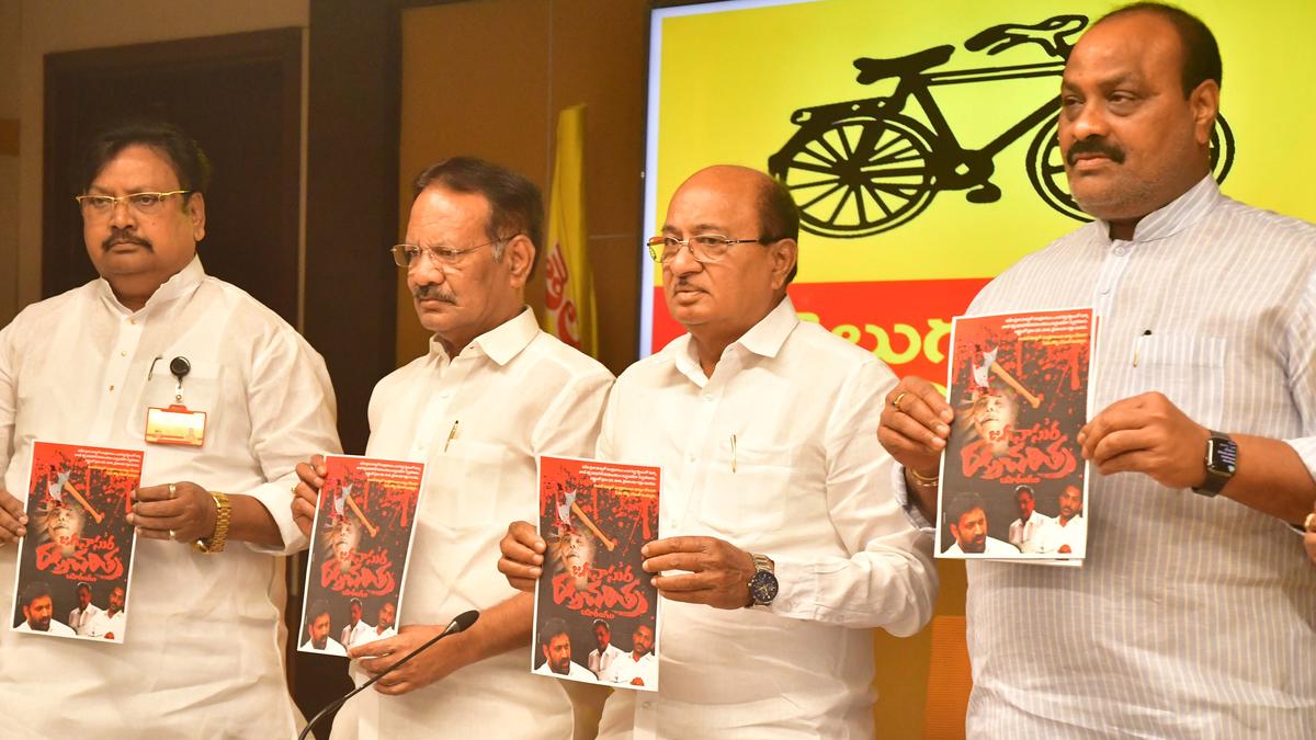 TDP releases book titled ‘Jaganasura Raktha Charitra’ - The Hindu