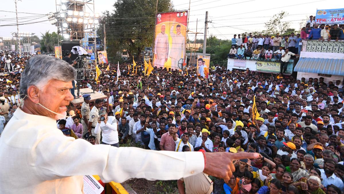 YSRCP manifesto fades out when compared with TDP’s ‘Super Six’, says Naidu - The Hindu