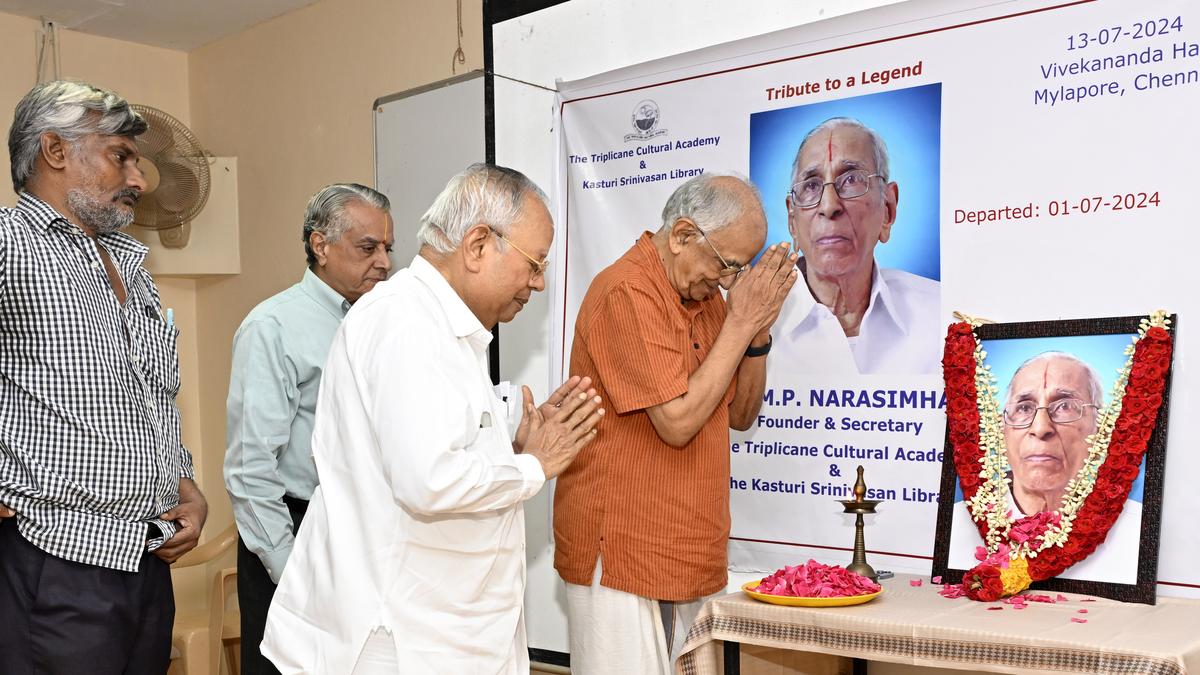 ‘M.P. Narasimhan was keen on dissemination of information about our ...