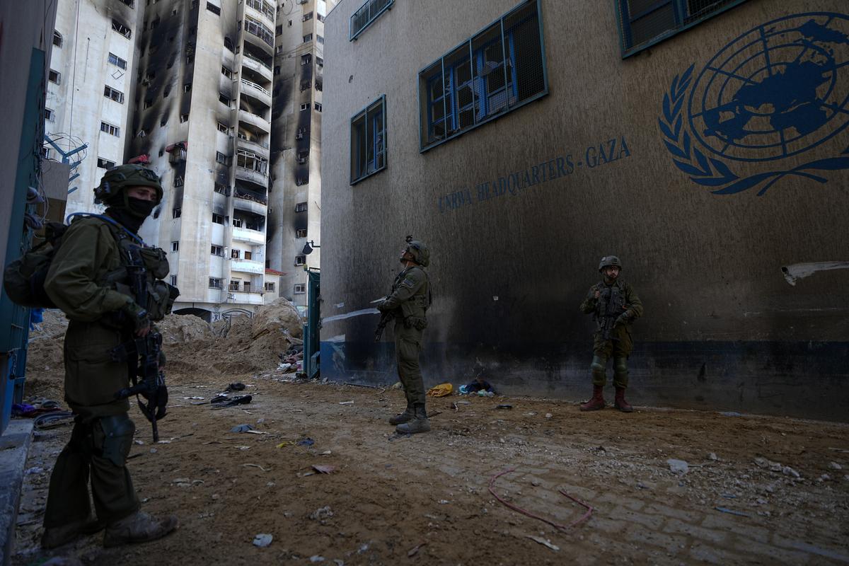 Israel unveils tunnels underneath Gaza City headquarters of UN agency ...