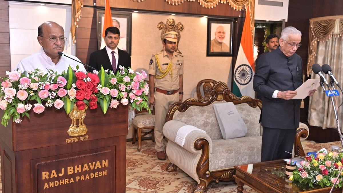 Gorantla Butchaiah Chowdary sworn-in as Pro-tem Speaker of A.P. - The Hindu