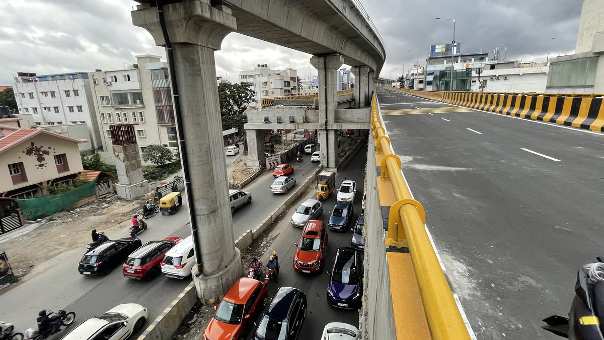 Bengaluru: Sections of double-decker flyover remain unfinished a year after opening of main ...