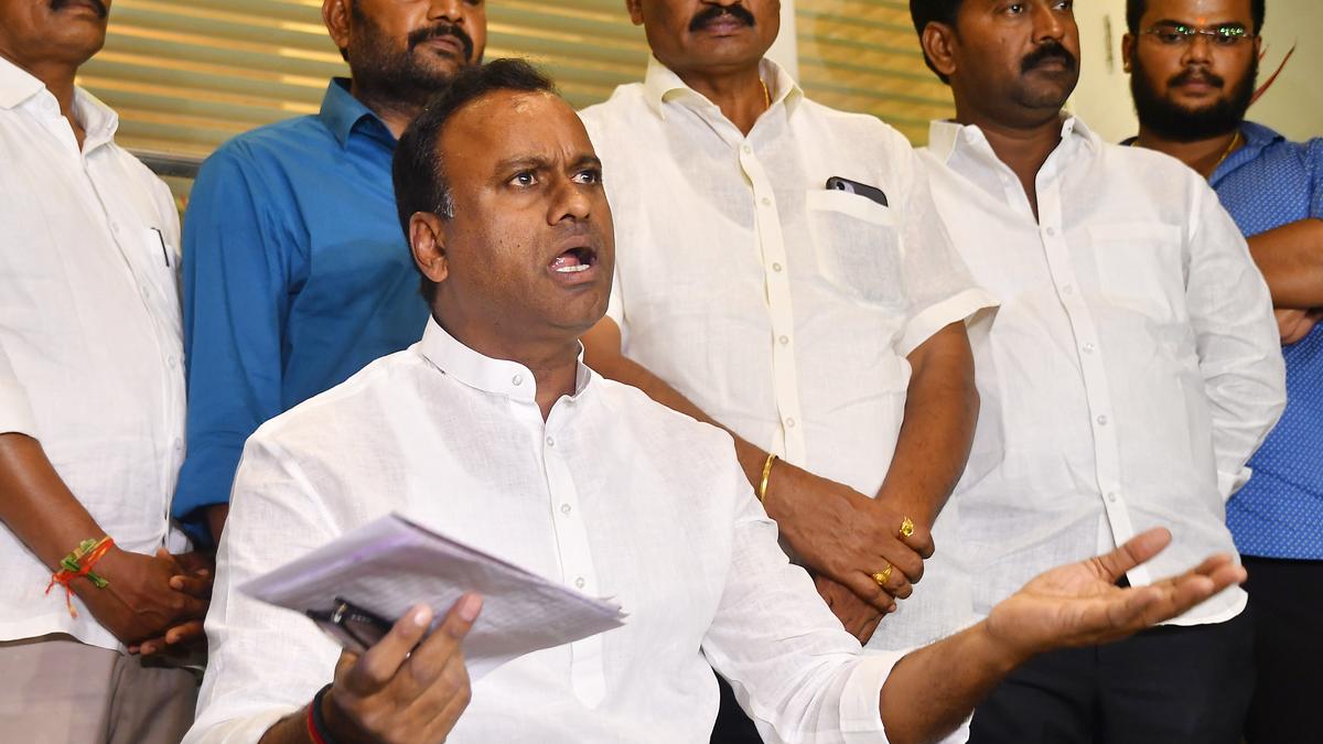 Raj Gopal Reddy announces resignation from Congress - The Hindu