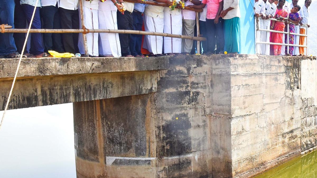 Water released from Palar-Porundhalar dam - The Hindu