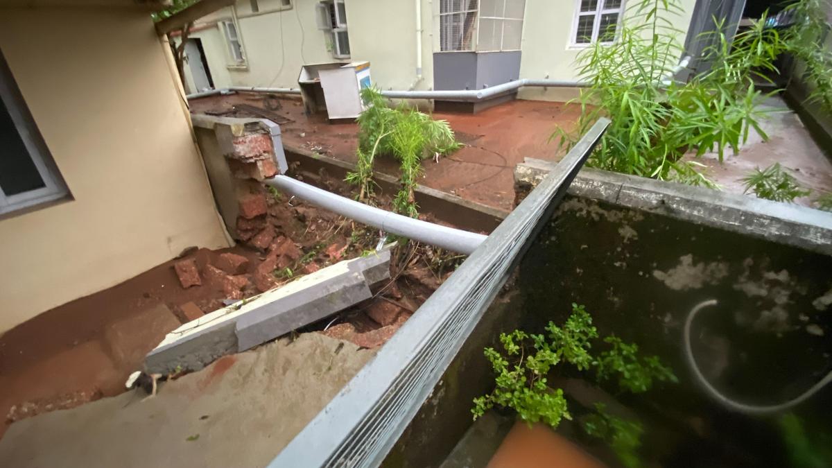 Heavy rain damages houses, compound walls, and inundates localities in ...