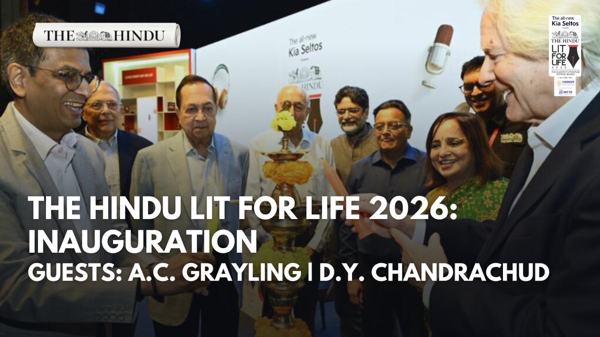 Watch: The Hindu Lit for Life 2026: Inauguration | AC Grayling | DY ...