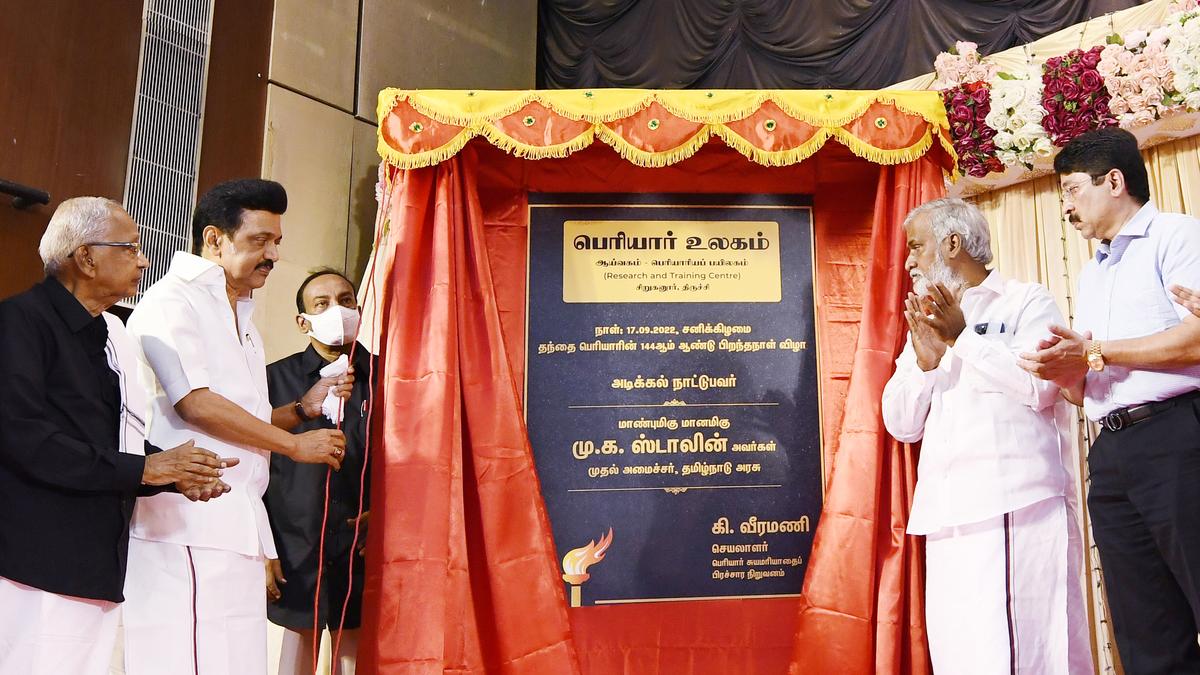 Periyar is a world leader, says Stalin - The Hindu