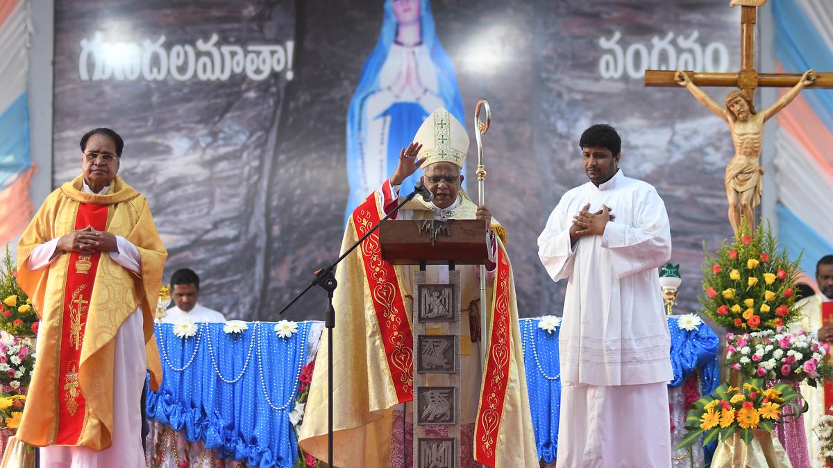 Gunadala Mary Matha festival begins in Vijayawada - The Hindu