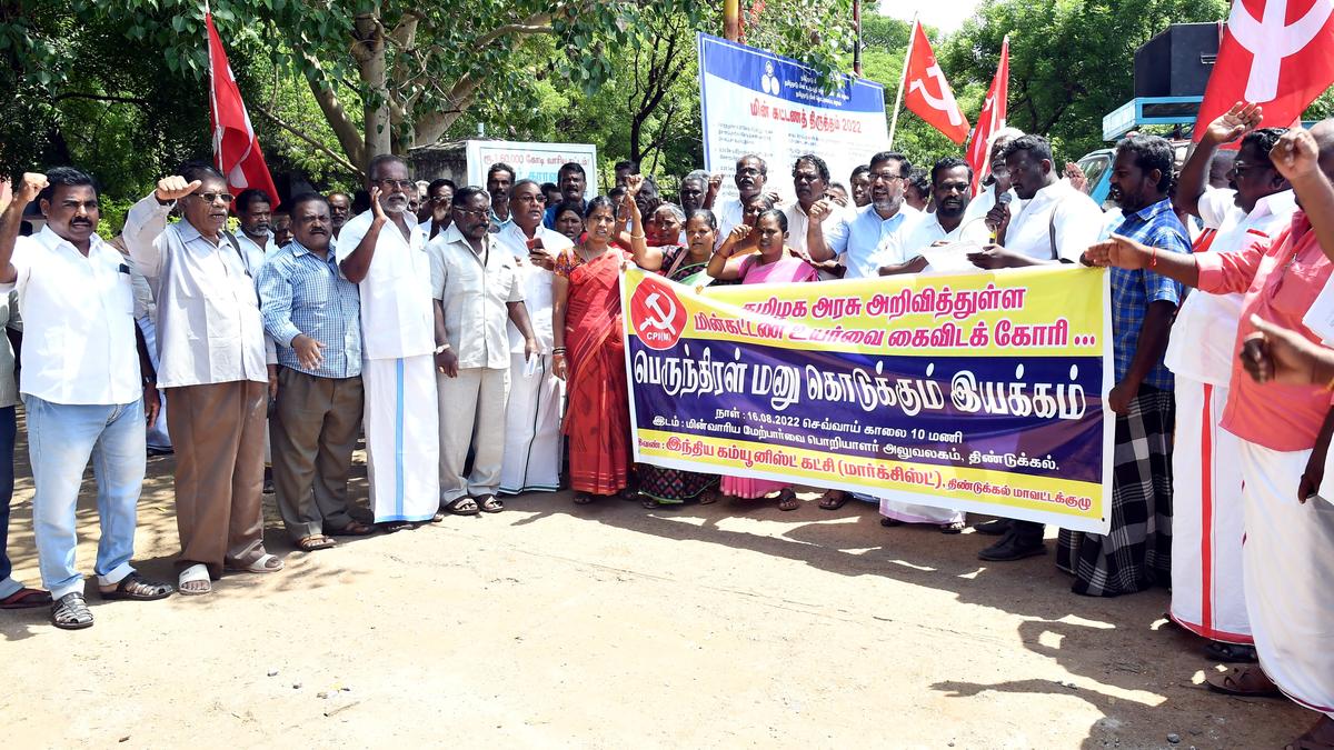 CPI(M) cadre stage protest against proposed hike in power tariff - The ...