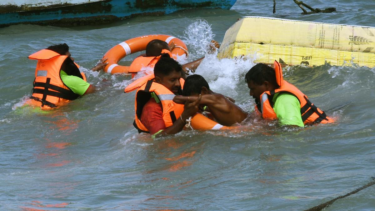 Tsunami drill conducted at three coastal villages in Thoothukudi - The Hindu