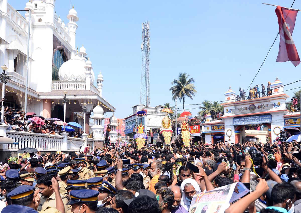 Petta Thullal held with traditional gaiety at Erumely - The Hindu