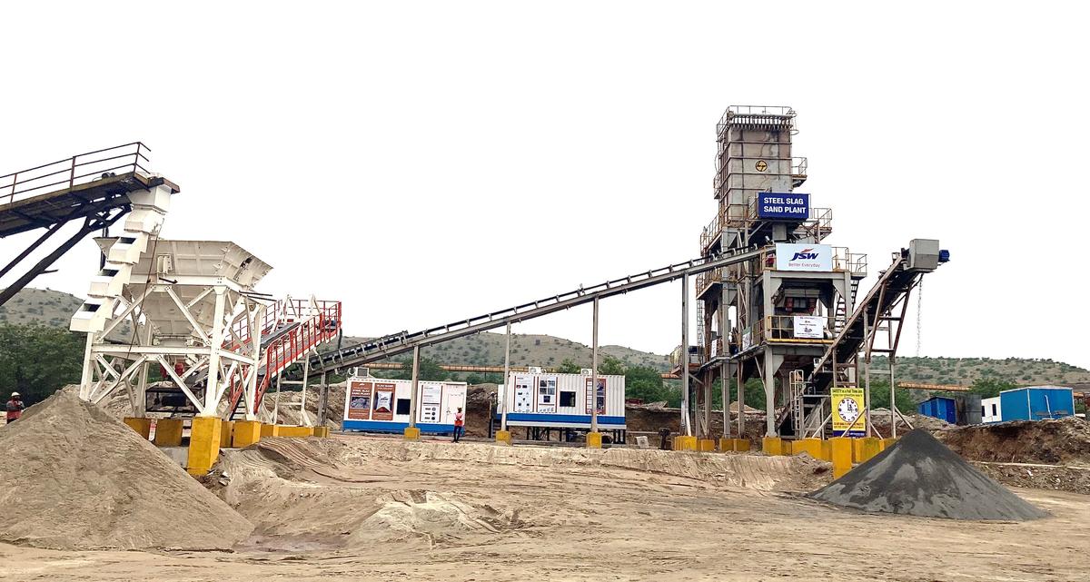 JSW Steel launches steel slag sand unit - The Hindu
