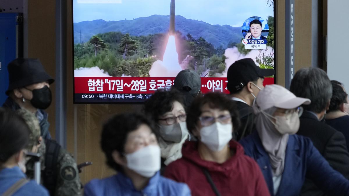 North Korea fires another missile, flies warplanes near border - The Hindu