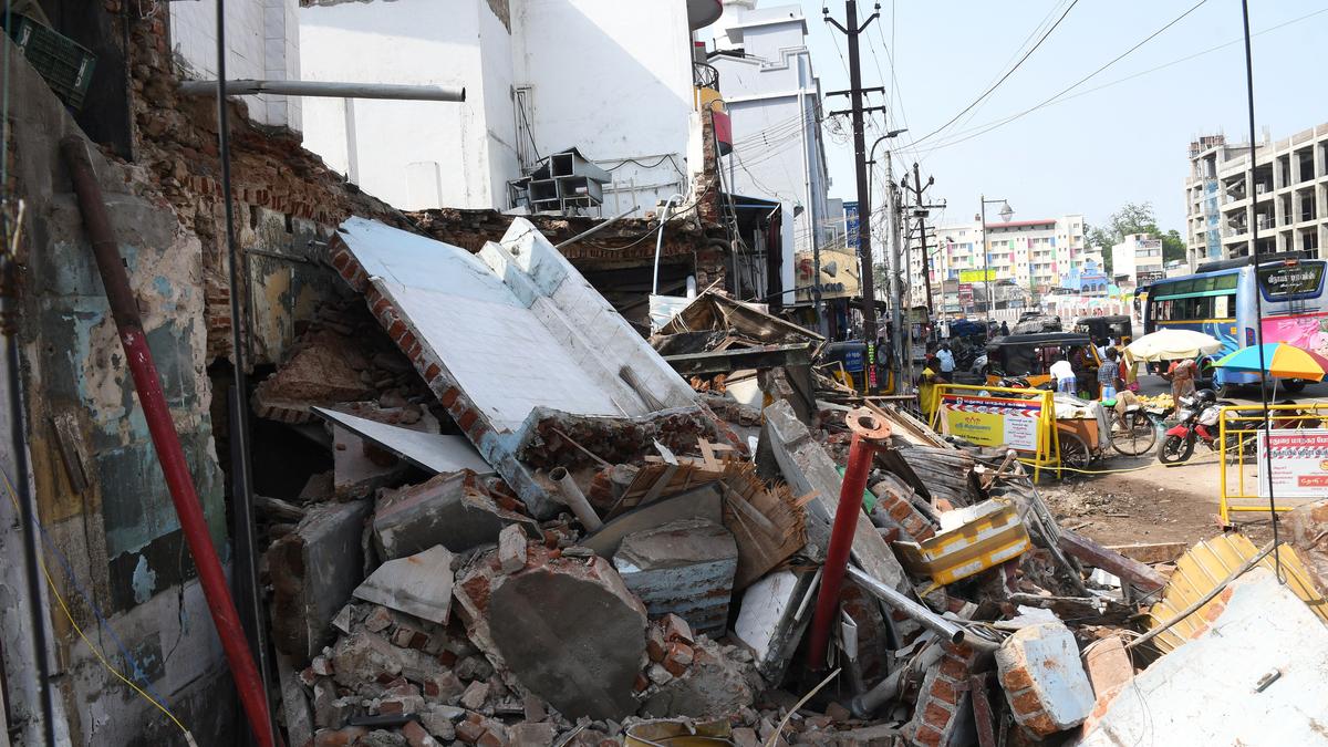 Old building collapses - The Hindu