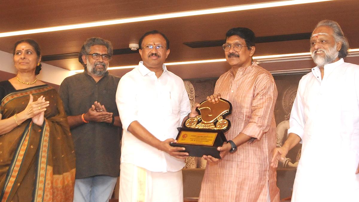 Award presented to G. Venugopal - The Hindu