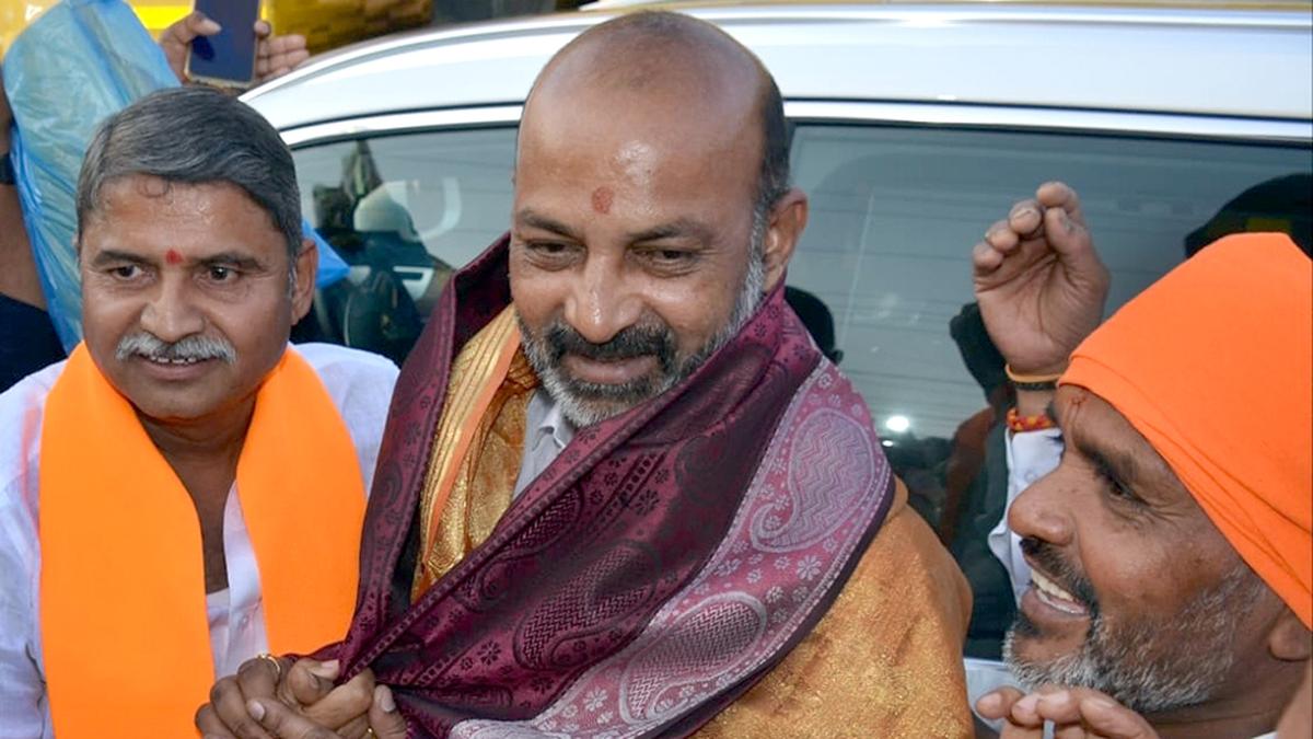 Publicity blitzkrieg at the cost of the Exchequer: Bandi Sanjay - The Hindu