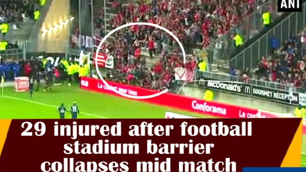 Watch: 29 injured in football stadium in France - The Hindu