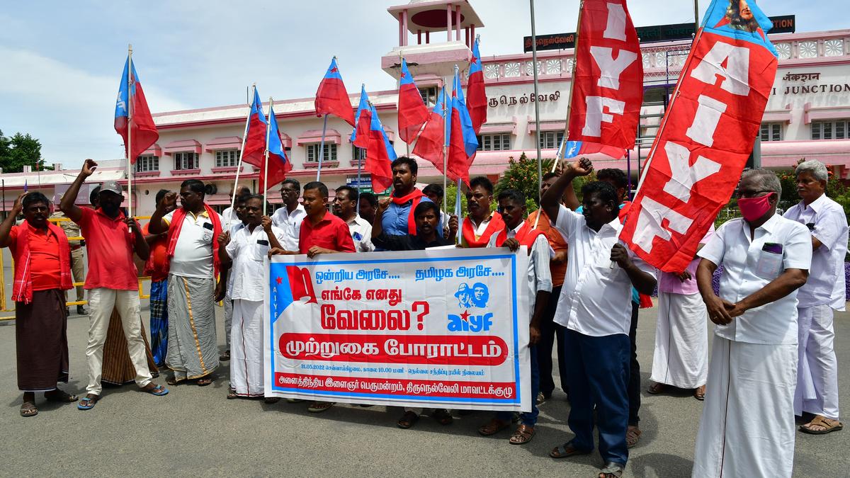 AIYF demands employment for all youth - The Hindu