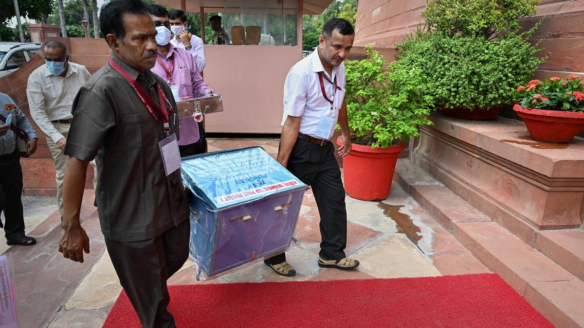 Presidential polls ballot boxes handed over to RS - The Hindu