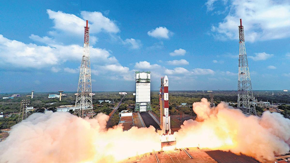 Indian PSLV rocket lifts off with 104 satellites - The Hindu