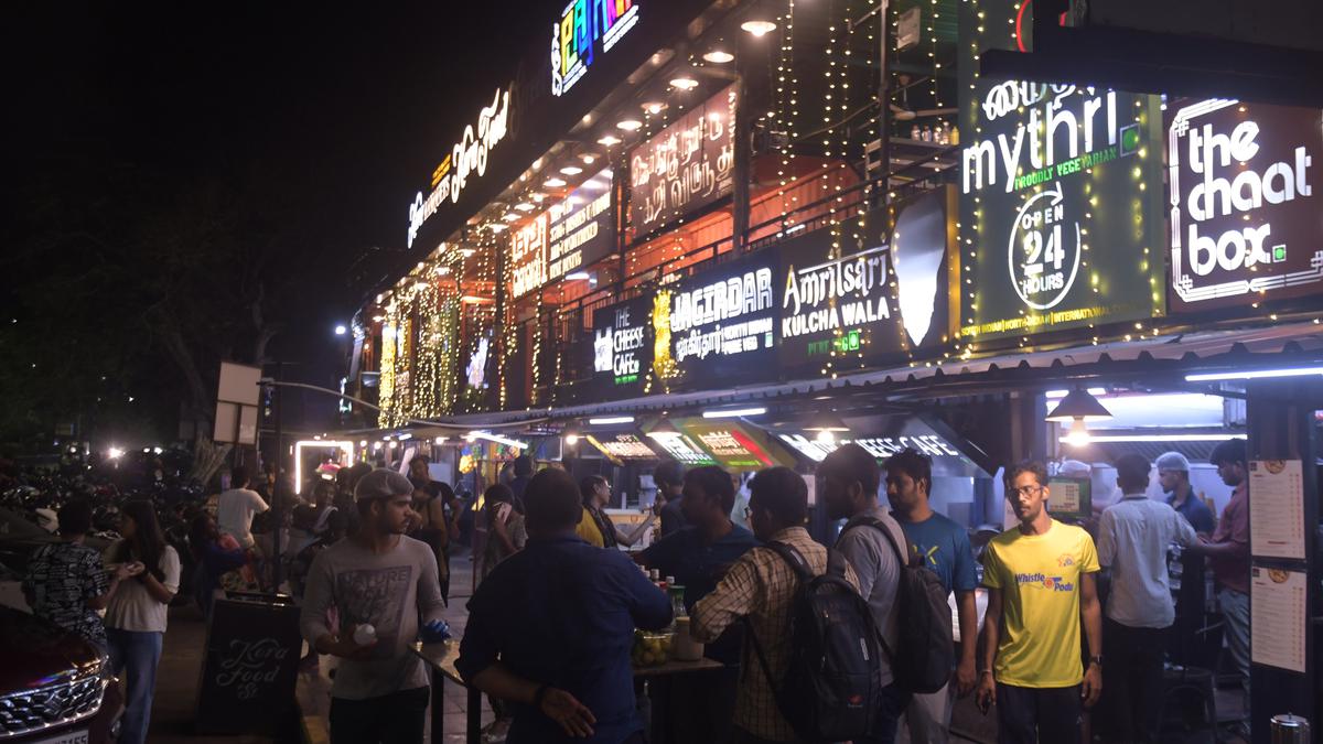 Chennai’s Food Street, where nightlife thrives and dazzles - The Hindu