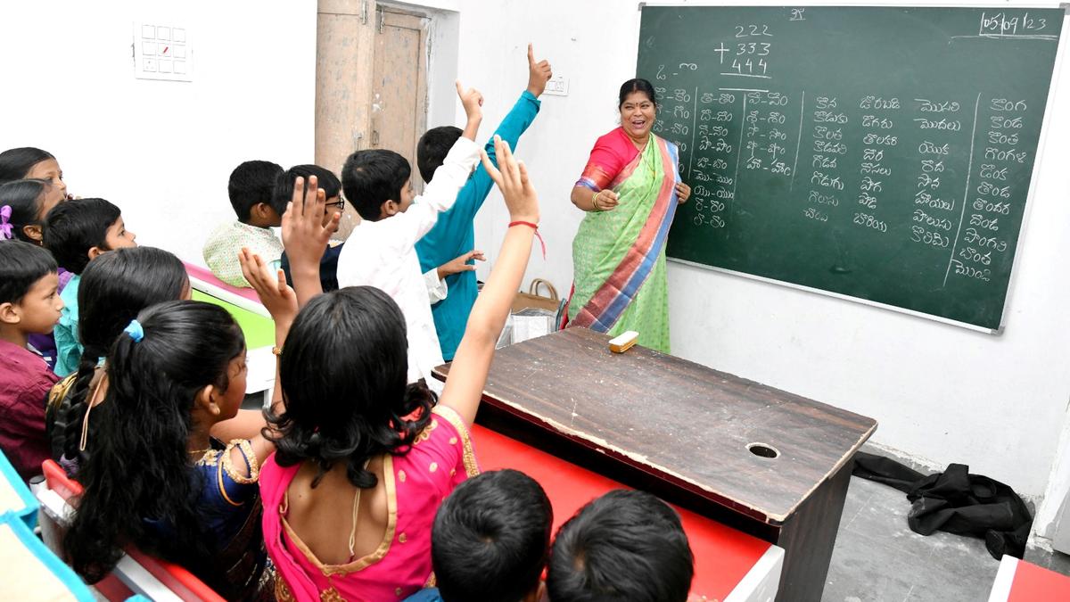 Visakhapatnam Mayor turns nostalgic, teaches mathematics to students at MPP School, Arilova ...