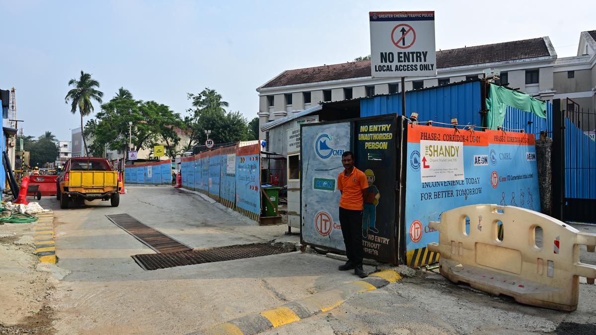 Marghazi on the sidelines of Metro Rail work - The Hindu