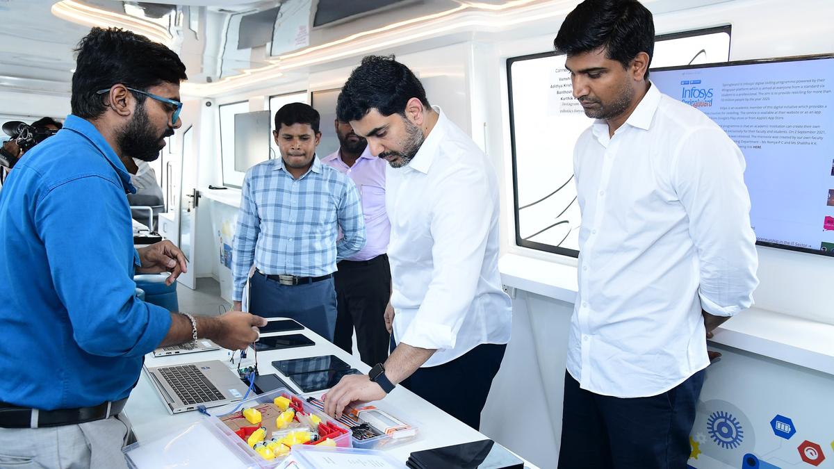 A.P. Minister for HRD launches mobile lab project to take technology to ...