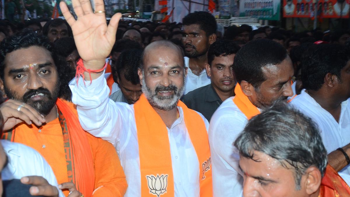 Tension at Karimnagar MP Bandi Sanjay’s camp office as bike-borne youth raise anti-BJP slogans ...