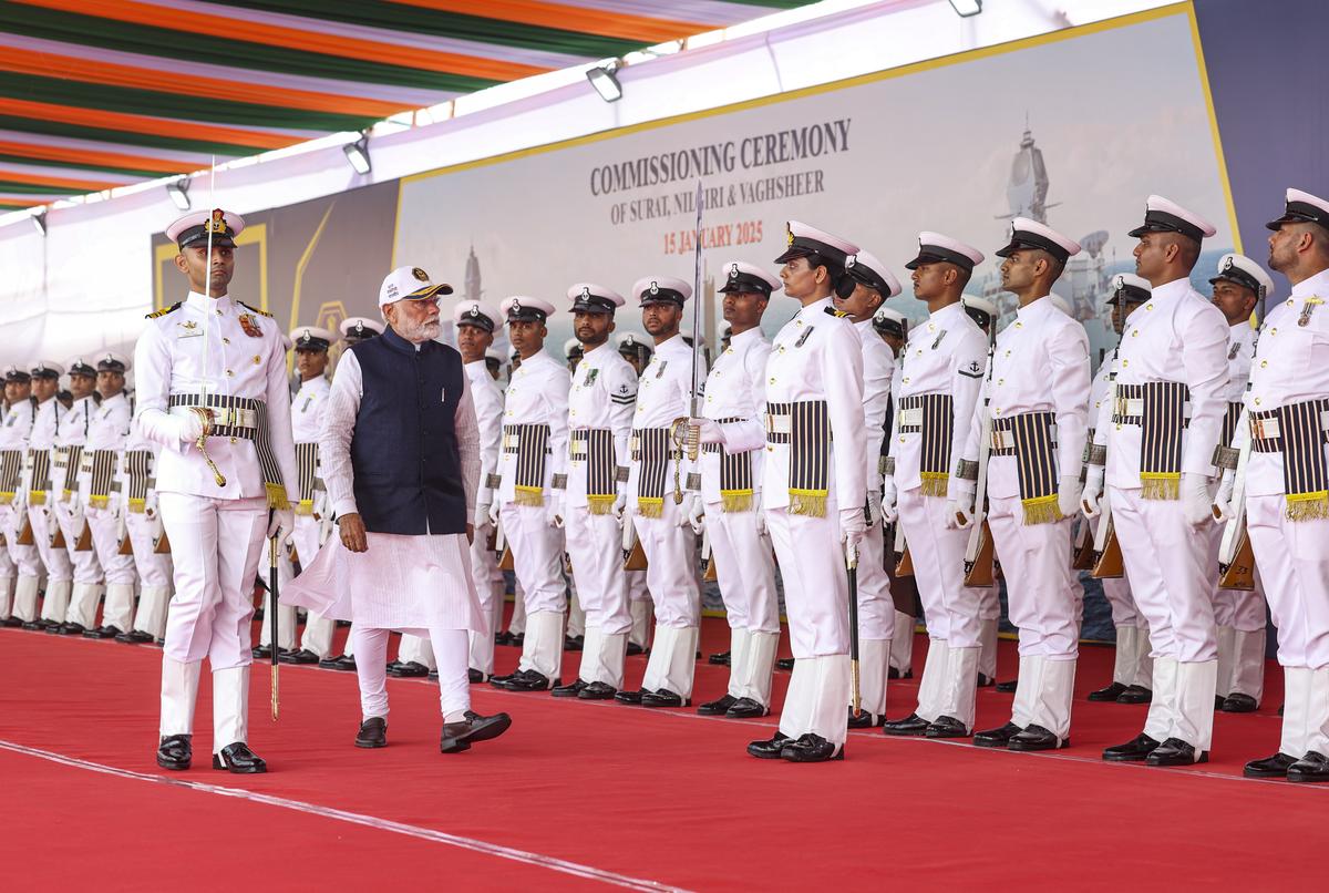PM Modi commissions INS Surat, INS Nilgiri and INS Vaghsheer in Mumbai ...